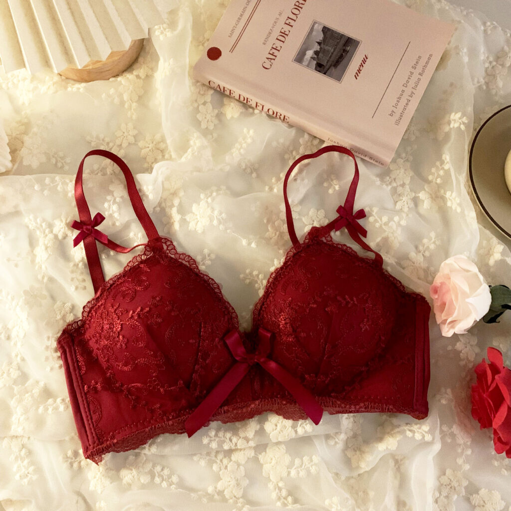 Designer Lace Semi Cup Soft Push Up Bra - Hersonal